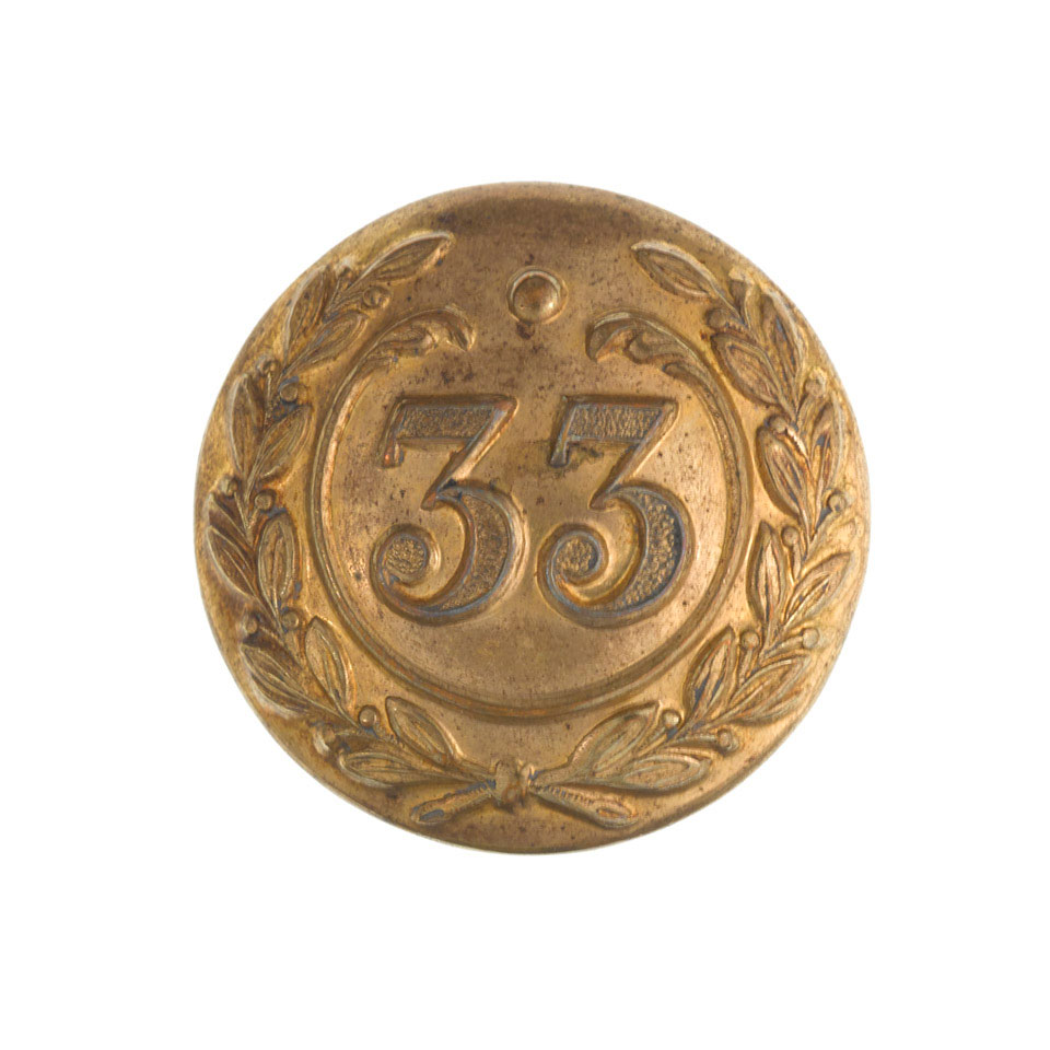 Button, 33rd (Allahabad) Regiment of Bengal Native Infantry, 1861-1877 ...