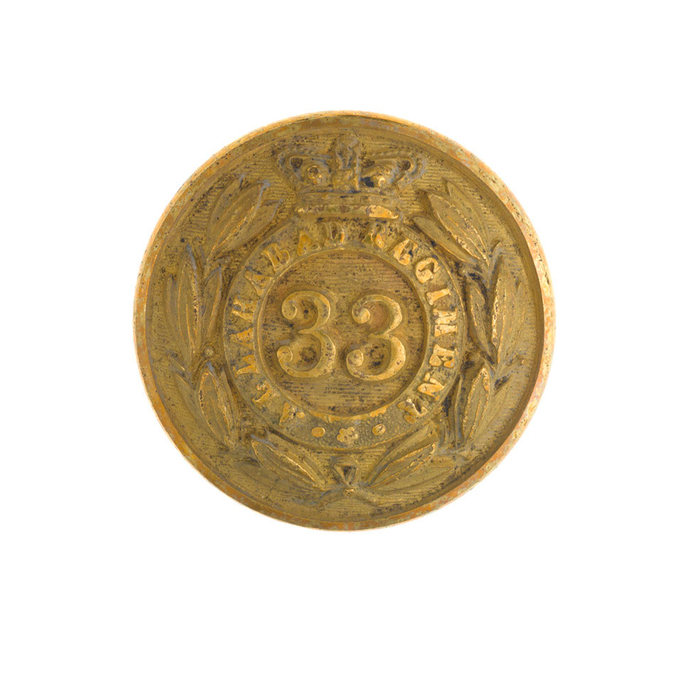 Button, 33rd (Allahabad) Regiment of Bengal Native Infantry, 1864-1885 ...
