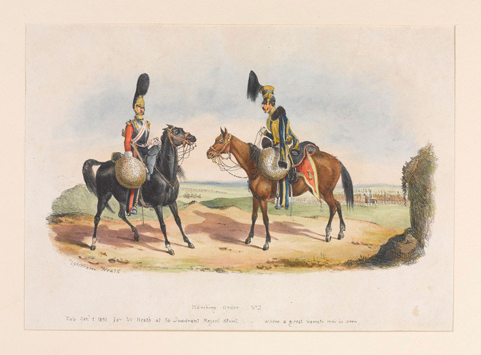 'Marching Order No 2', A Life Guard and a hussar, 1831 (c) | Online ...