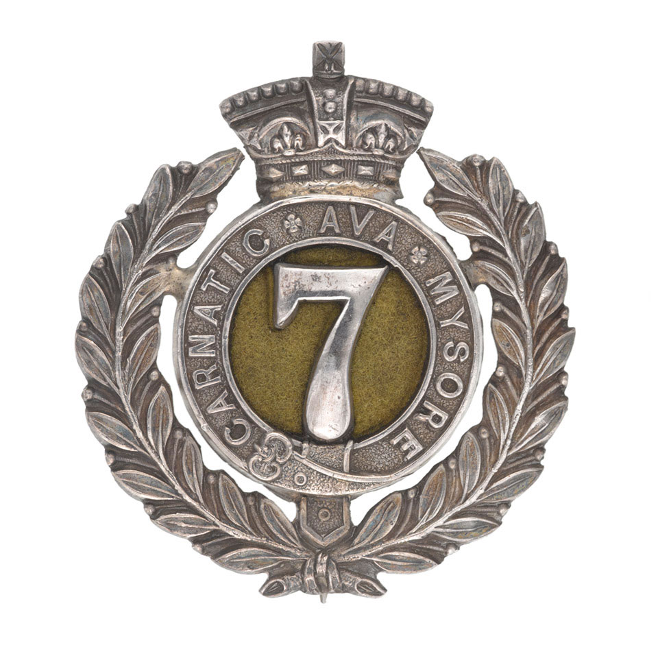 Pugri badge, 7th Madras Infantry, 1885-1903 | Online Collection ...