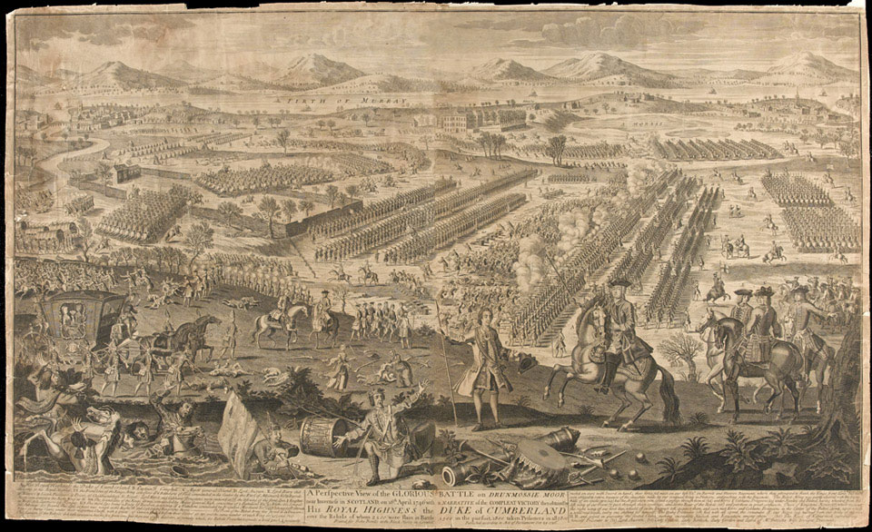 'A perspective view of the glorious Battle of Drunmossie Moor near ...
