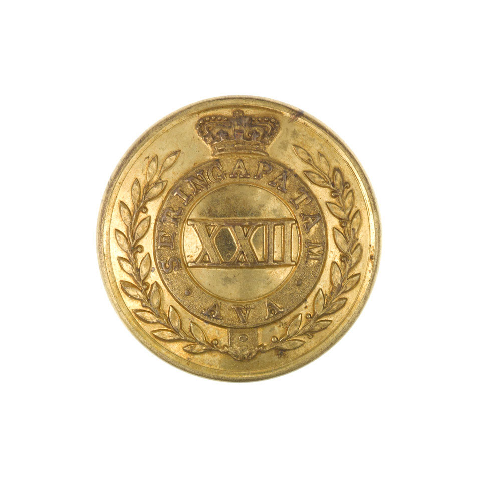 Button, 22nd Regiment of Madras Native Infantry, 1826-1855 | Online ...