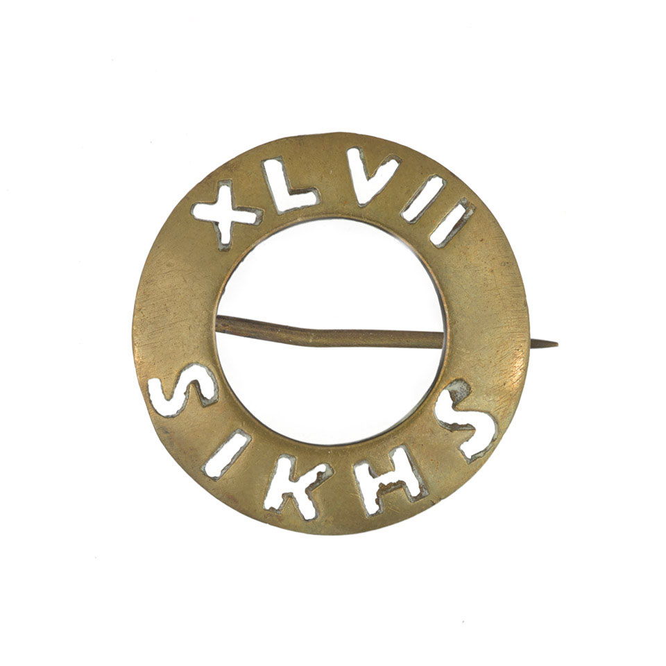 Pugri badge, 47th Sikhs, 1903-1921 | Online Collection | National Army ...