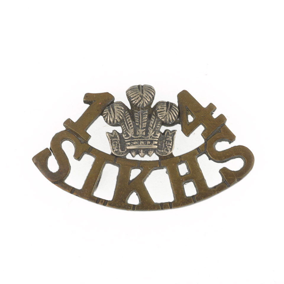 Shoulder title,14th Ferozepore Sikhs, 1906-1922 | Online Collection ...