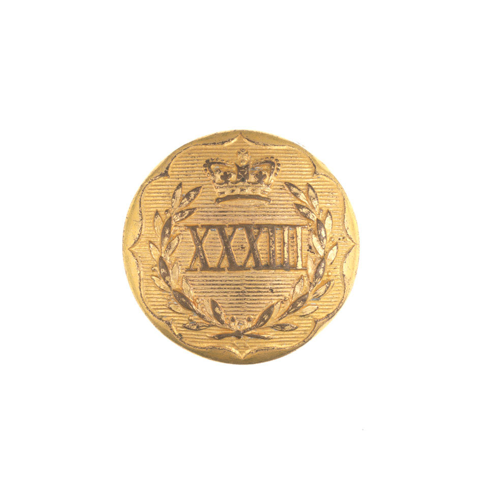 Button, 33rd Regiment (3rd Burma Battalion) of Madras Infantry, pre ...