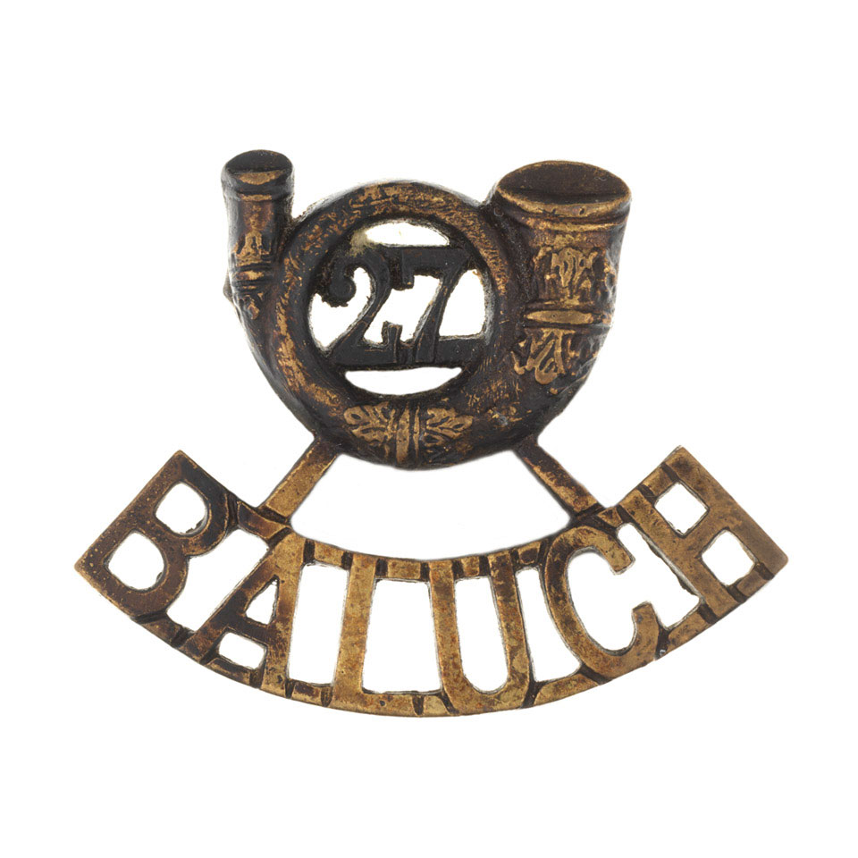 Shoulder title, 27th Baluch Light Infantry, 1901-1903 | Online ...