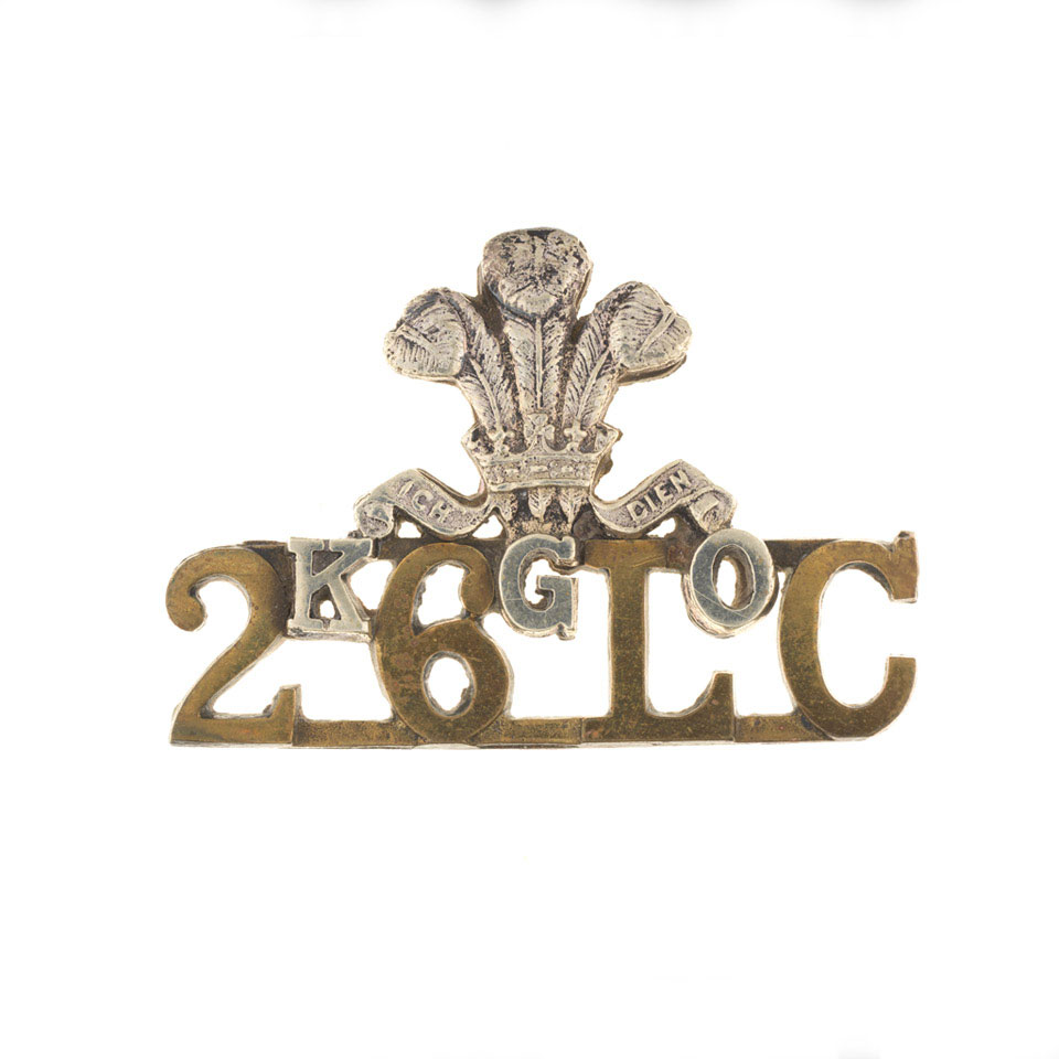 Shoulder title, 26th King George's Own Light Cavalry, 1910-1922 ...