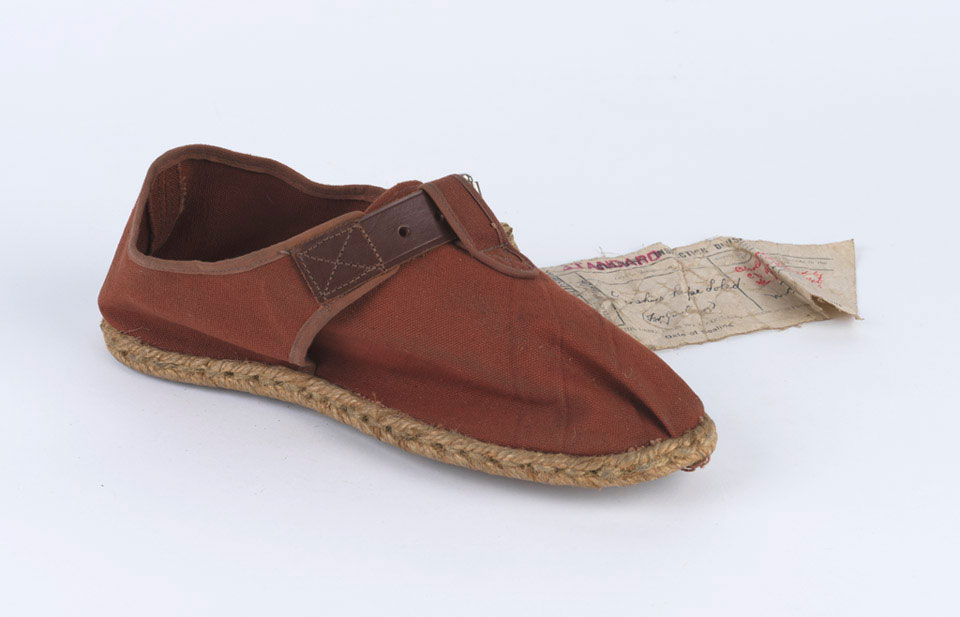 Rope soled overshoe, Coast Artillery Gun Crews, Royal Artillery, sealed ...