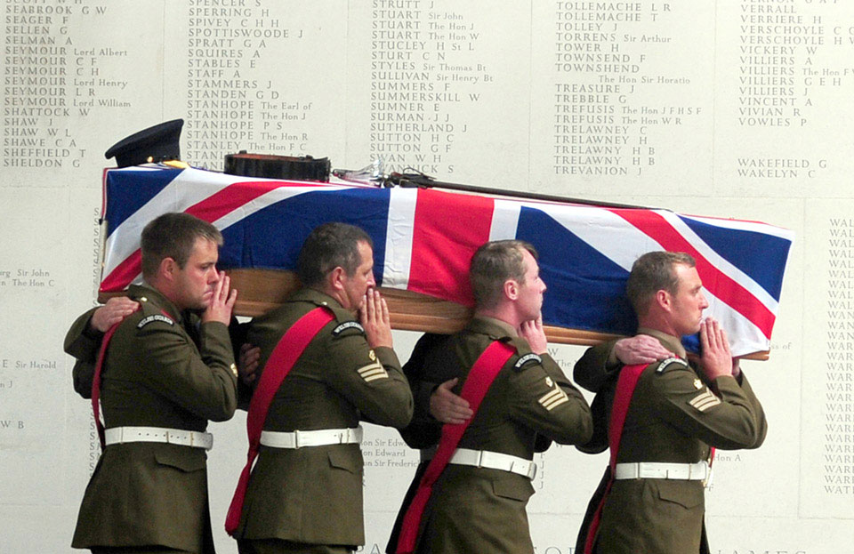 The funeral of Major Sean Birchall, 1st Battalion, Welsh Guards at the ...