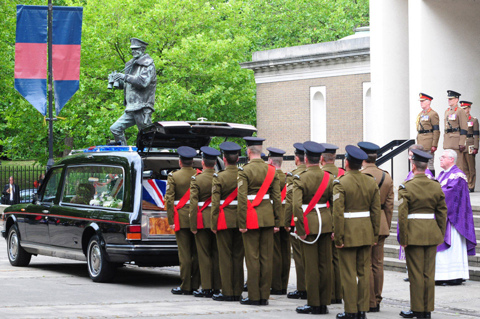 The funeral of Major Sean Birchall, 1st Battalion, Welsh Guards at the ...
