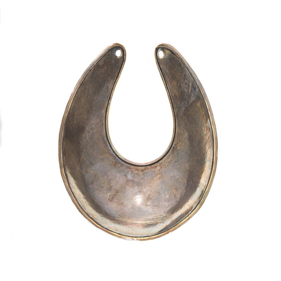 Gorget, possibly worn by Lieutenant Edward Fawcett, Donegal Militia ...