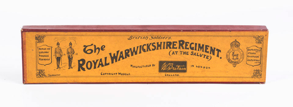 Model soldier box, W Britain, Royal Warwickshire Regiment (At the ...