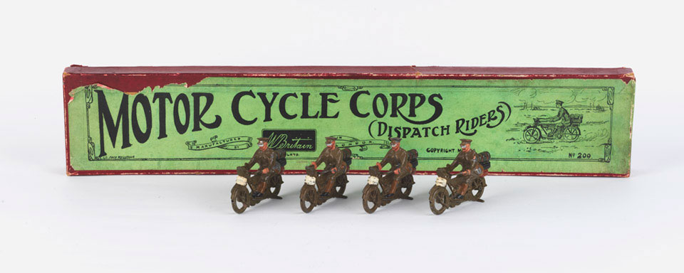Model soldier box, William Britain Limited, Motor Cycle Corps (Dispatch ...