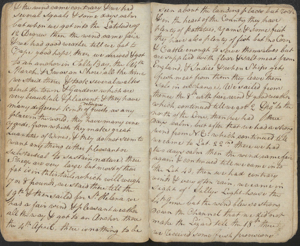 Journal of a private of the 100th Regiment of Foot, August 1780-July ...