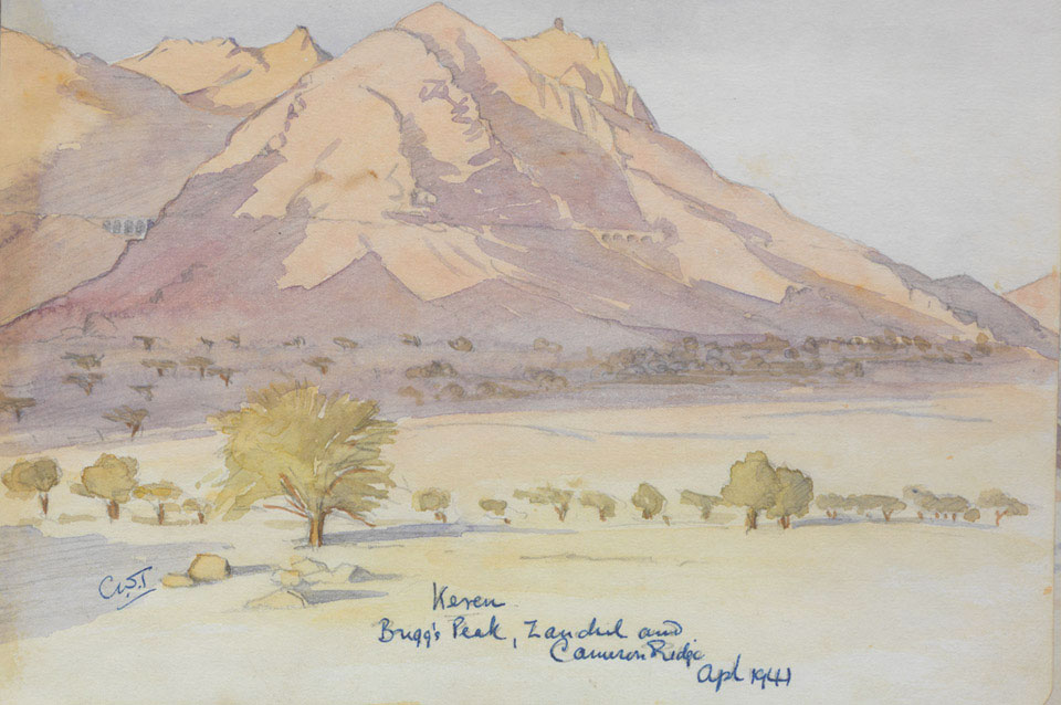 'Keren Brigg's Peak, Zanchil and Cameron Ridge Apl 1941', Eritrea ...