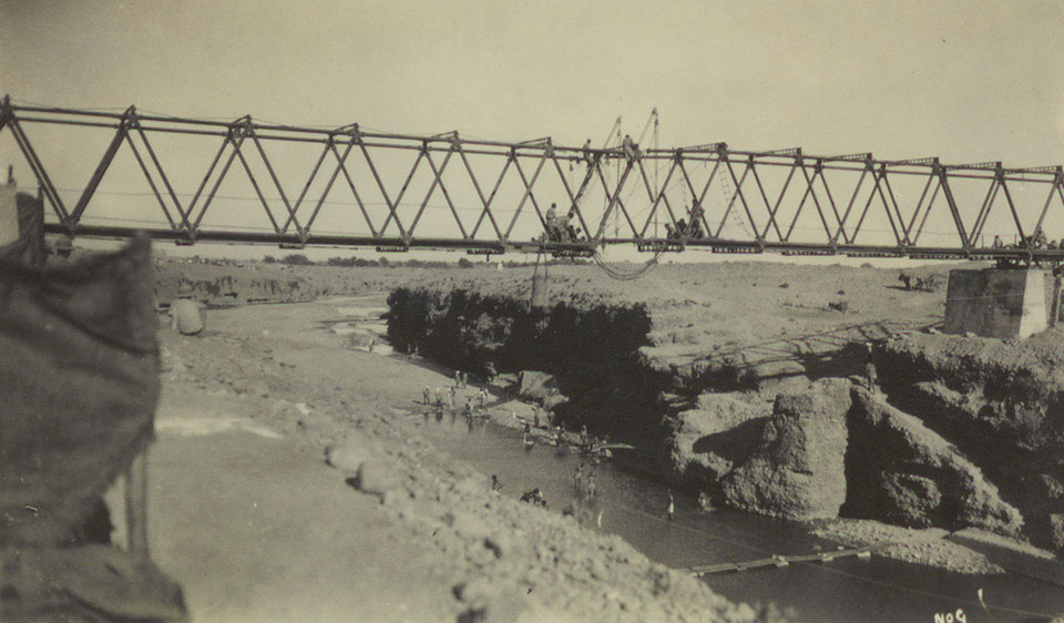 Construction of the first bridge over the Bara River, Waziristan, 1930 | Online Collection ...