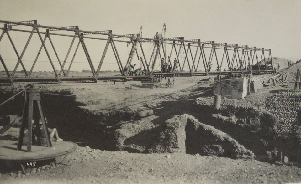Construction of the first bridge over the Bara River, Waziristan, 1930 | Online Collection ...