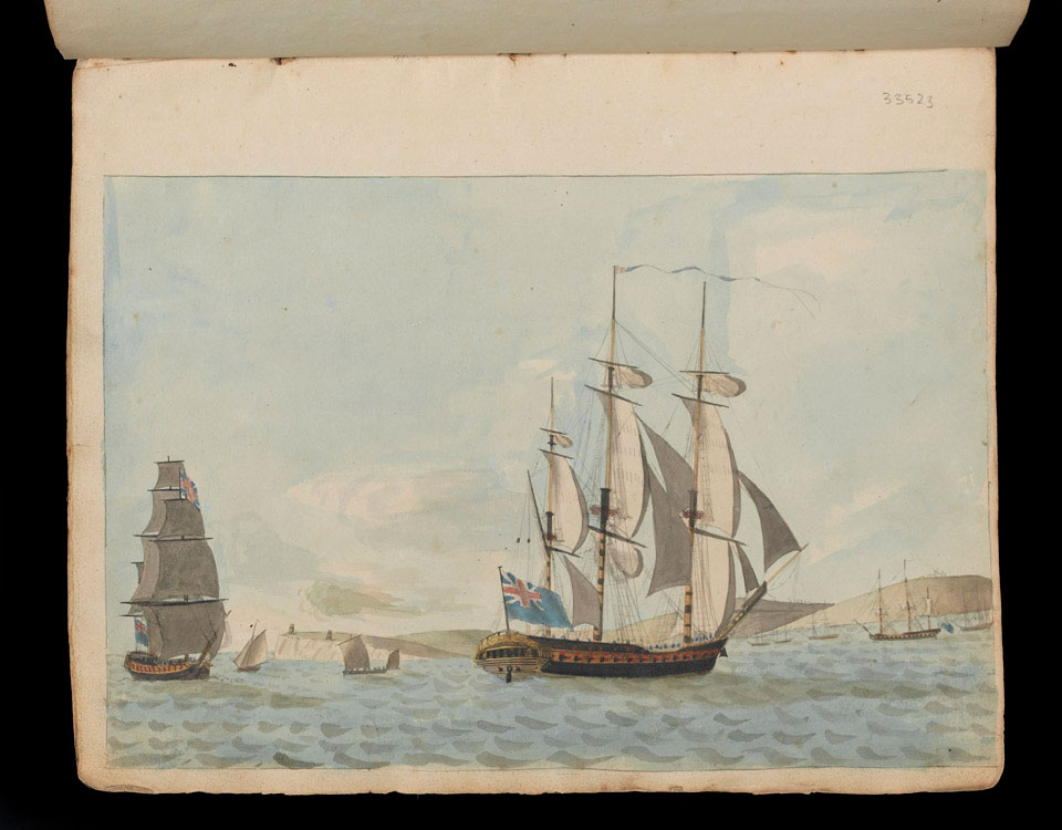 Shipping flying the blue ensign, Kent, 1800 (c) | Online Collection ...