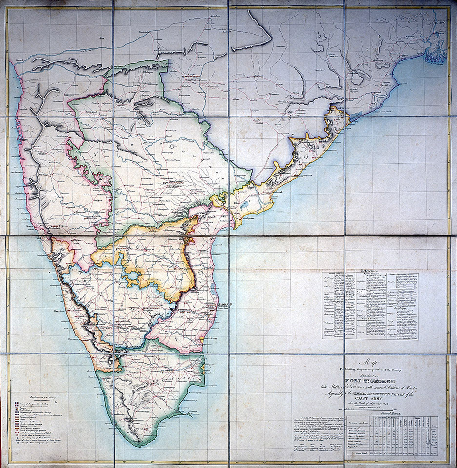 Map Exhibiting the present partition of the Country dependent on Fort ...