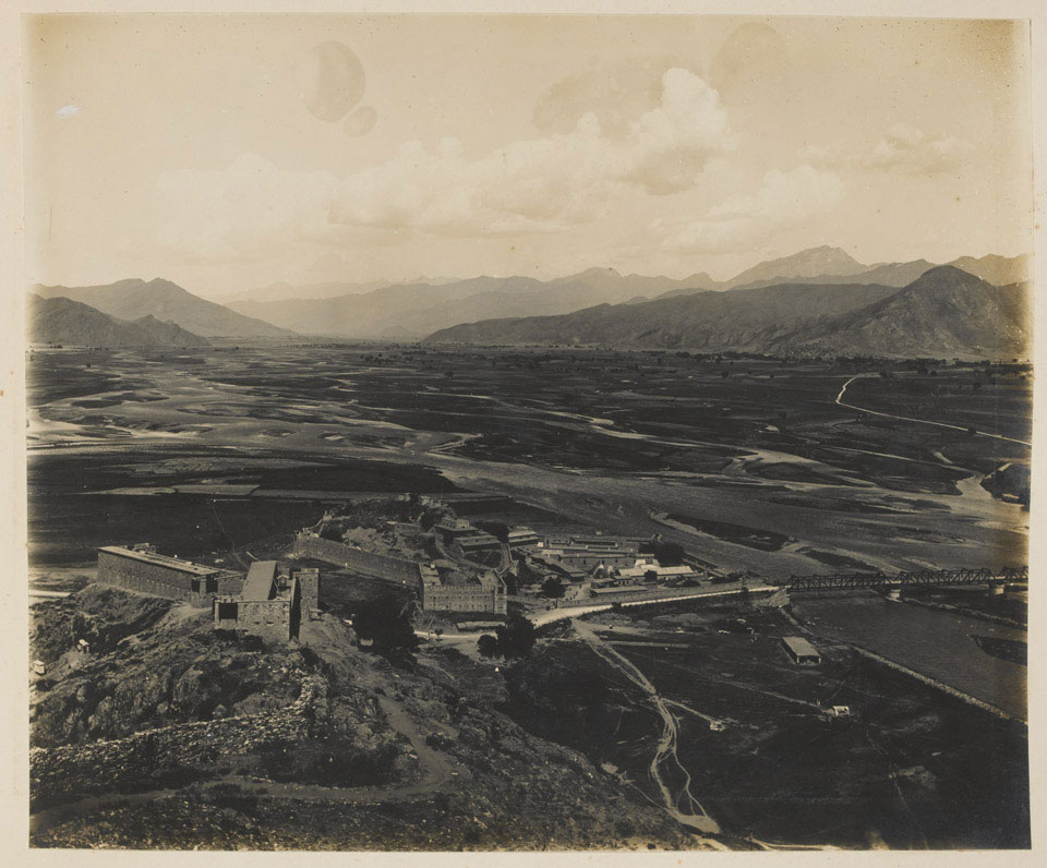 Chakdarra Fort and bridge with the Swat Valley in the distance, 1919 ...