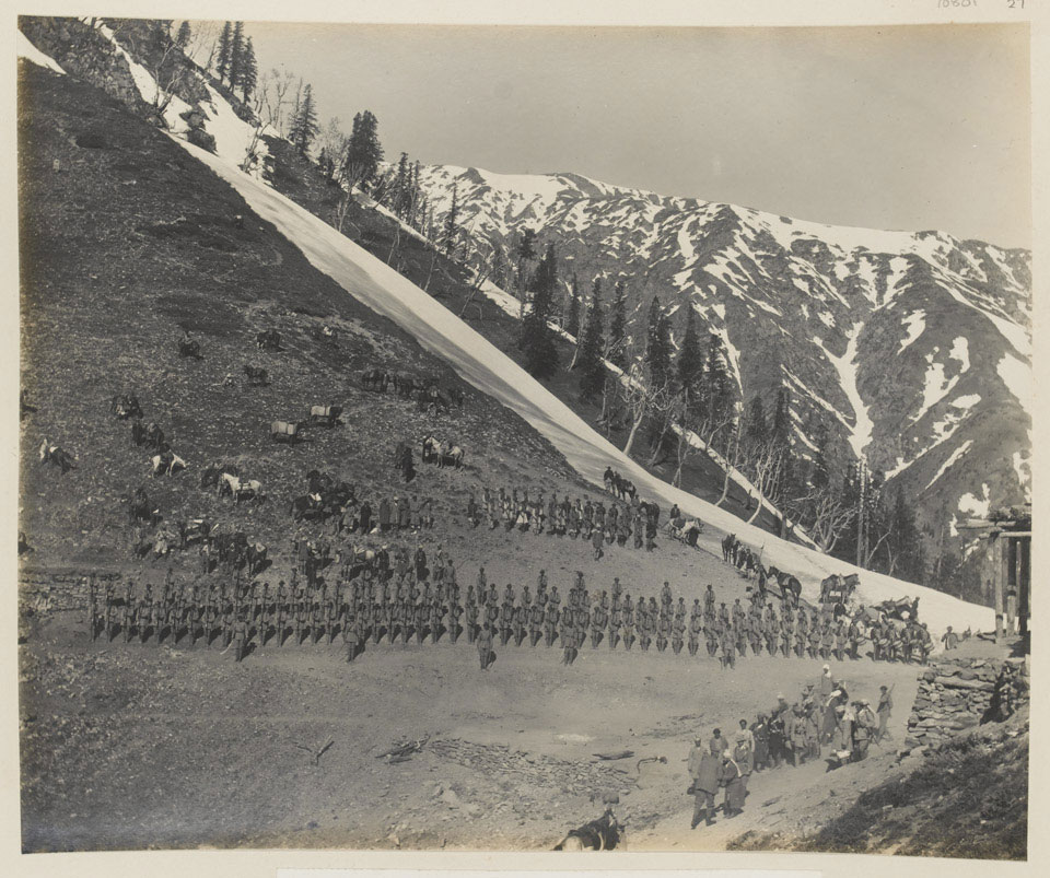 Mehtar of Chitral receiving Chief Commissioner on top of the Lowarai ...
