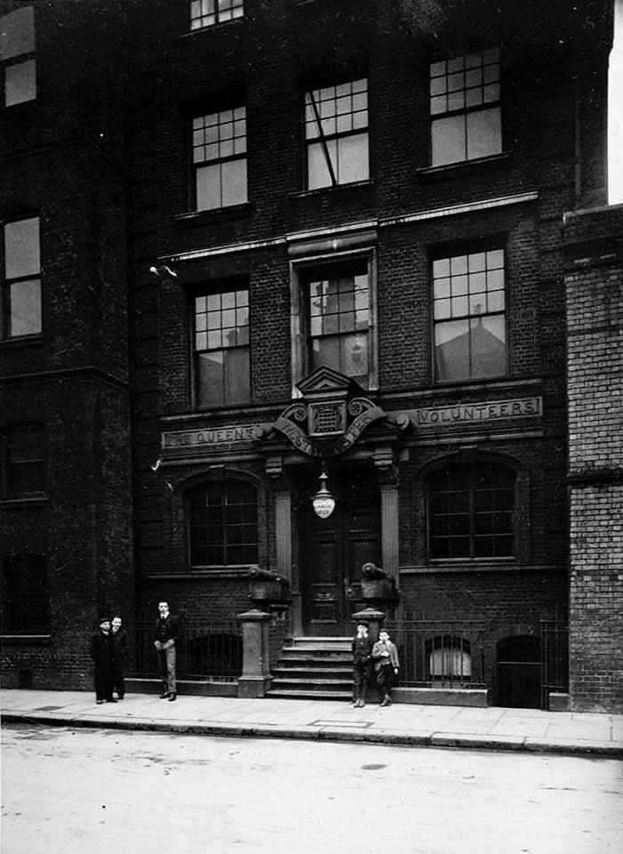 Exterior of the headquarters and drill Hall of the 16th (County of ...