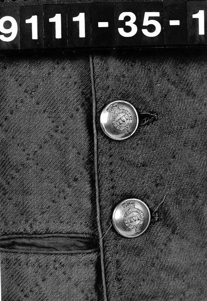 Padded tunic worn by Surgeon Major James Peterkin, 16th Regiment of ...