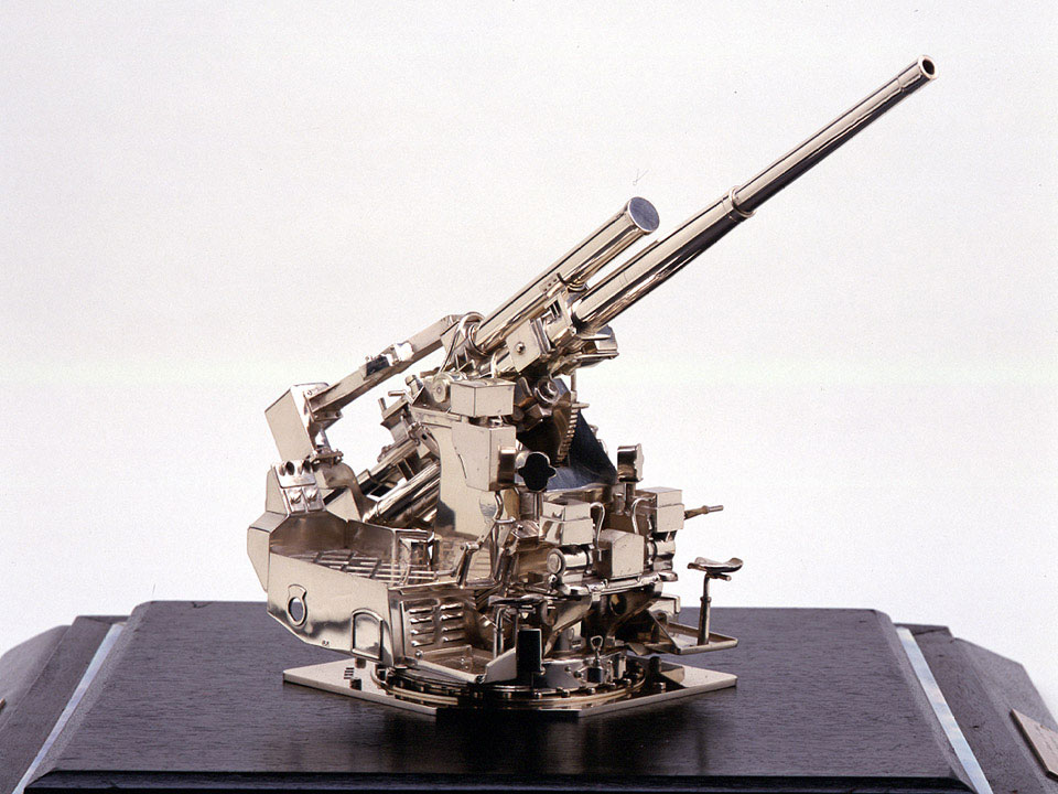 Silver scale model of an anti-aircraft gun, 1955 | Online Collection ...