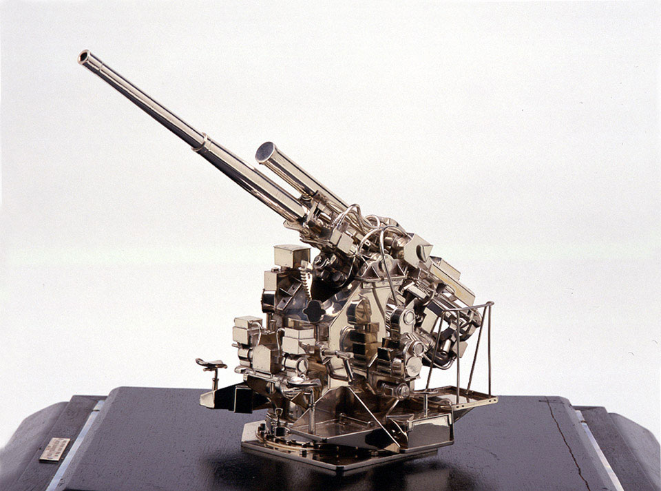 Silver scale model of an anti-aircraft gun, 1955 | Online Collection ...