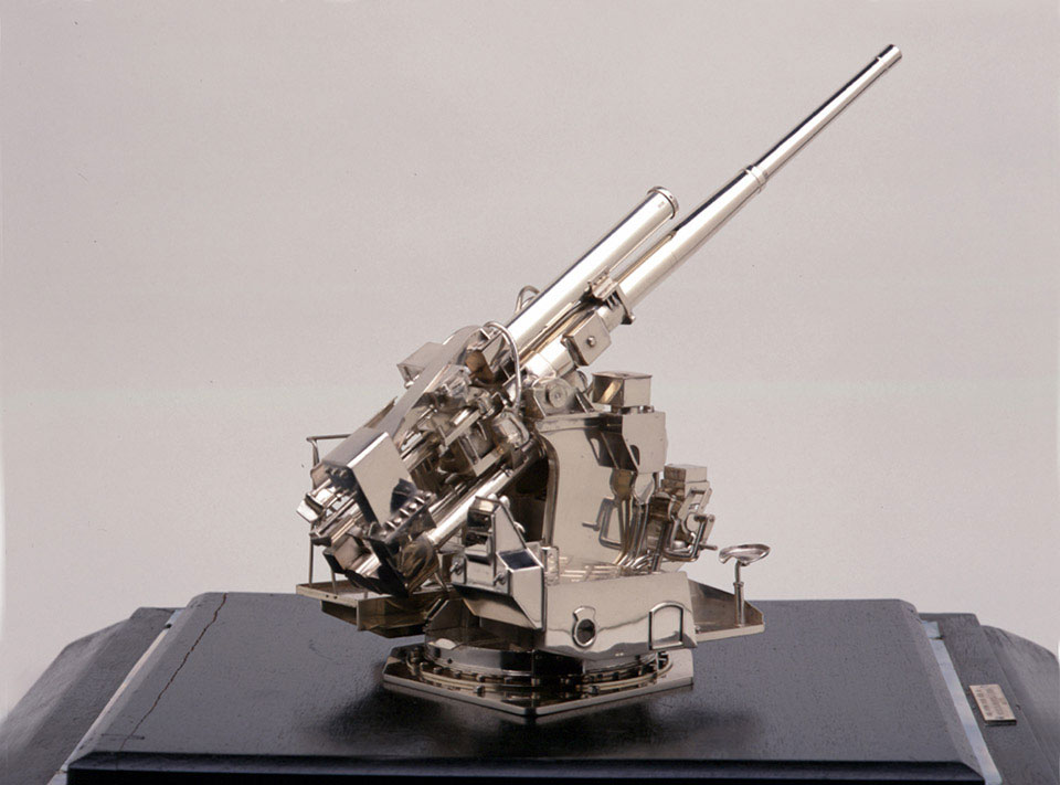 Silver scale model of an anti-aircraft gun, 1955 | Online Collection ...
