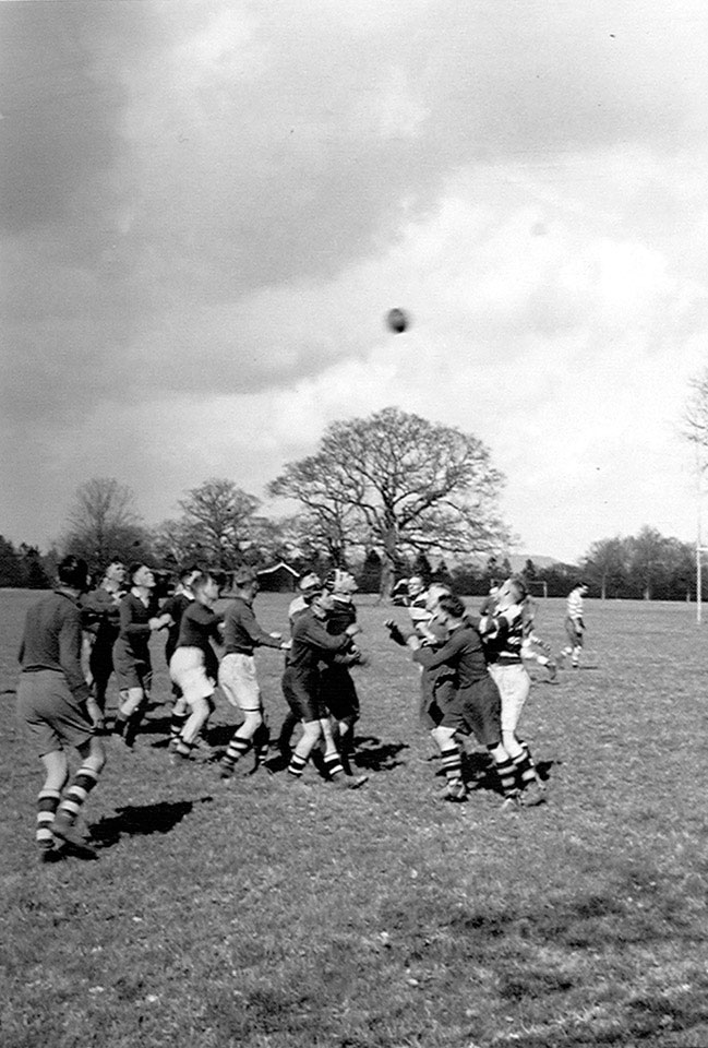 British soldiers playing rugby, 3rd County of London Yeomanry ...