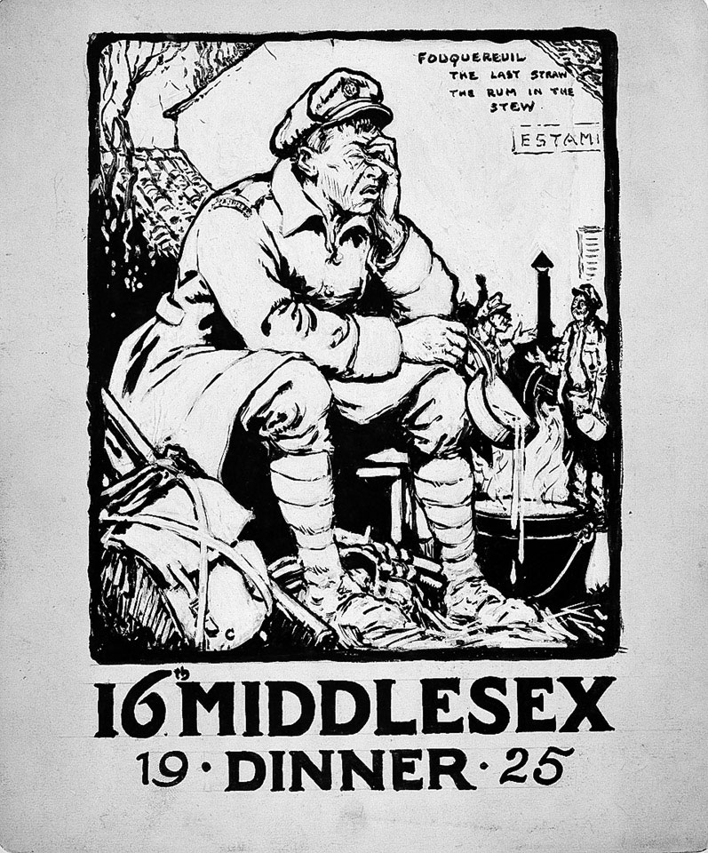 Menu card cover, 16th Middlesex Dinner, 1925 | Online Collection ...