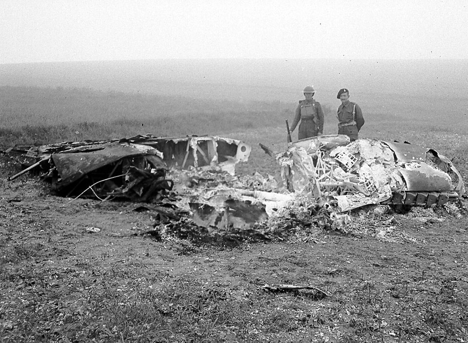 Crashed German bomber, Wiltshire, 1941 | Online Collection | National ...