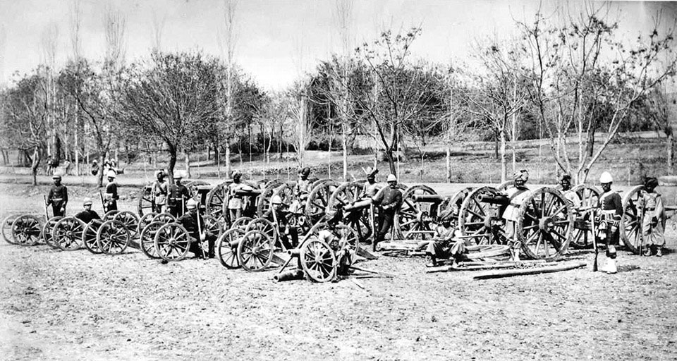 British and Indian gunners, 1879 (c) | Online Collection | National ...