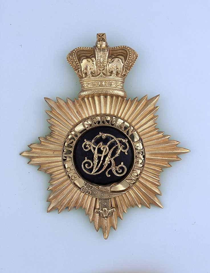 Officer's shako plate, British German Legion, 1856 (c) | Online ...