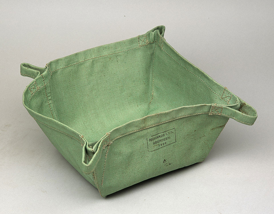 Collapsible wash basin used by Major A D F White, The North ...